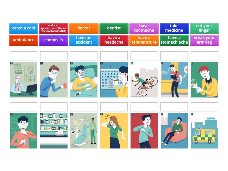 RoadMap A2. 9A Health problems - Une las parejas