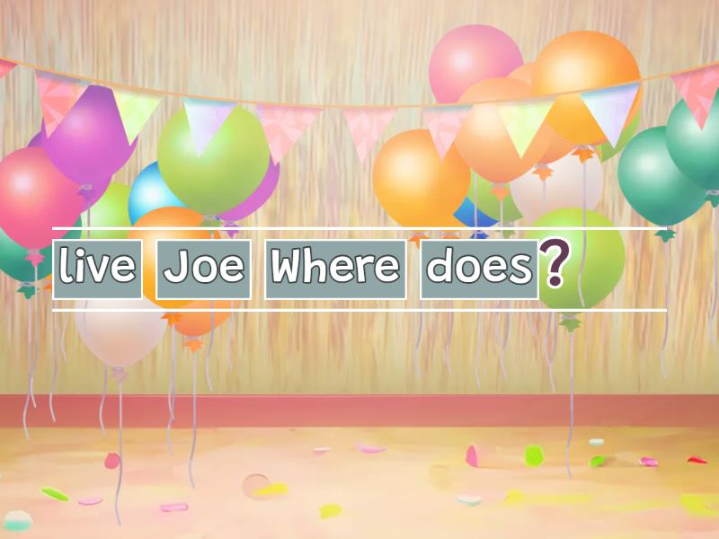 (Simple Present Tense) Rearrange the words into a correct sentence ...