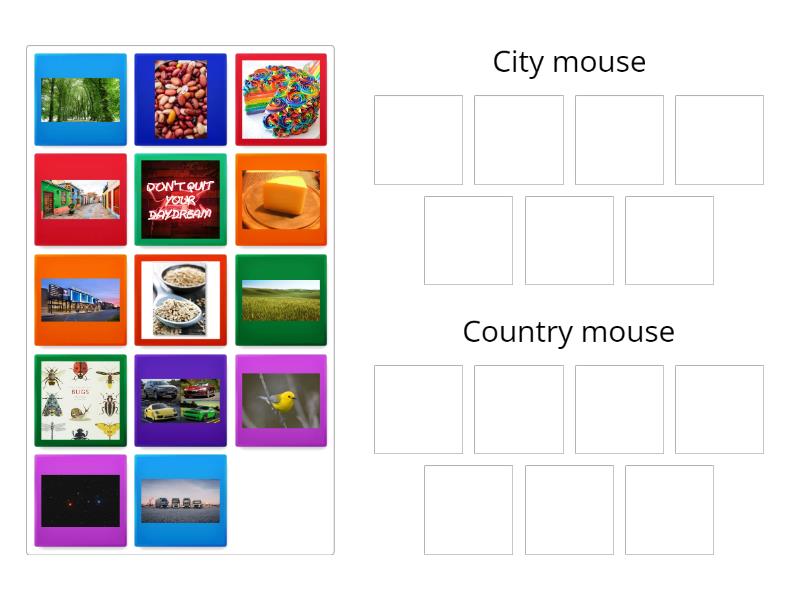 The city mouse and the country mouse - Group sort