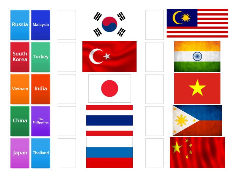 Country-Flag Matching Game - Match up