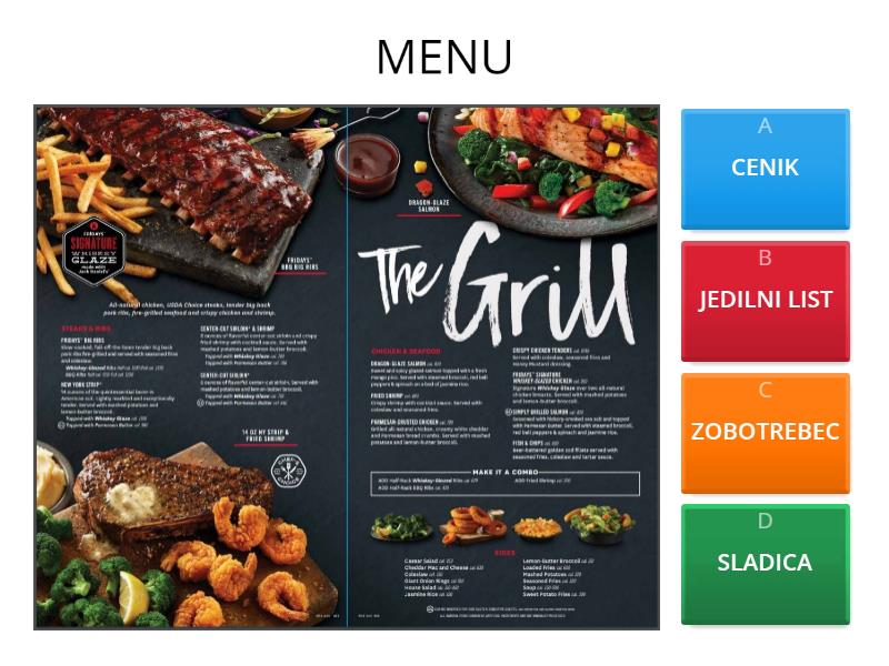 Lesson No 10: MENU 1 - ENGLISH TO SLOVENIAN - - Quiz