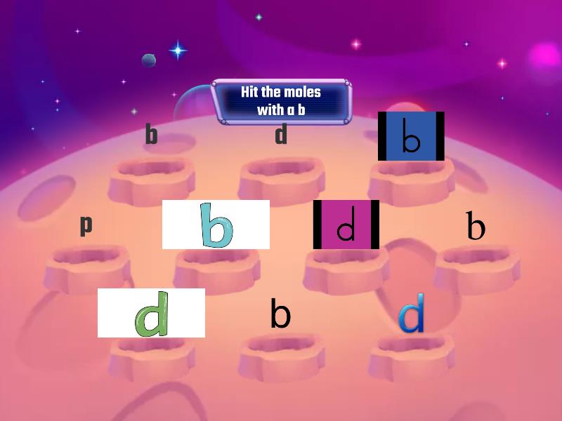 b/d Whack-a-Mole Letters - Whack-a-mole