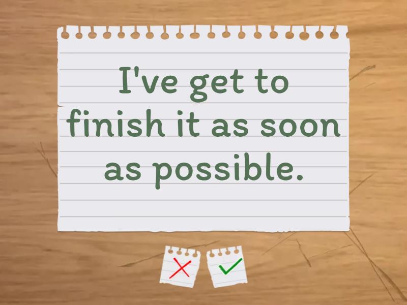 Find a mistake (modals) B2 - Flash cards