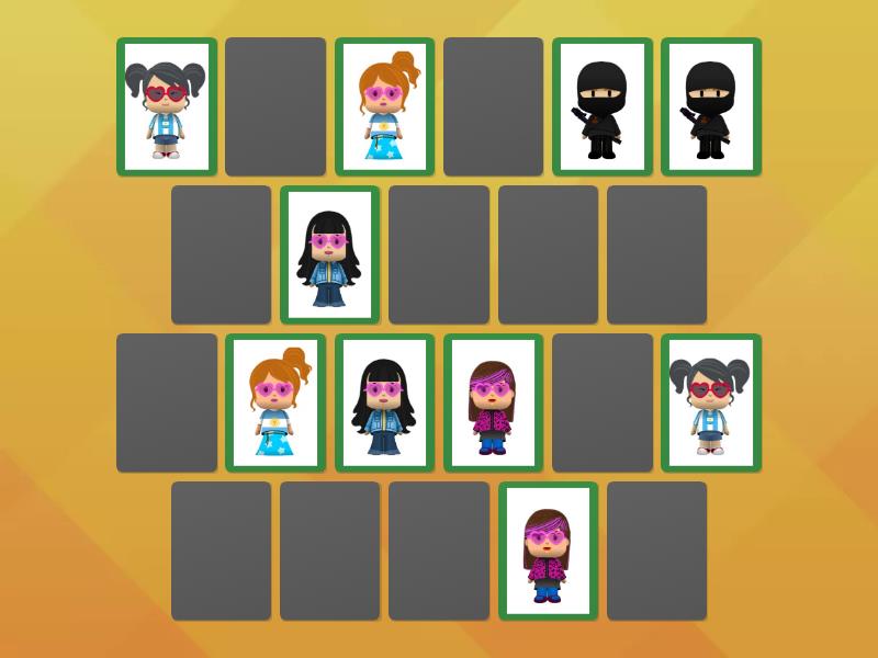 EL MISTERIOSO JUEGO DE CARTAS DE LOS PERSONAJES - Matching pairs