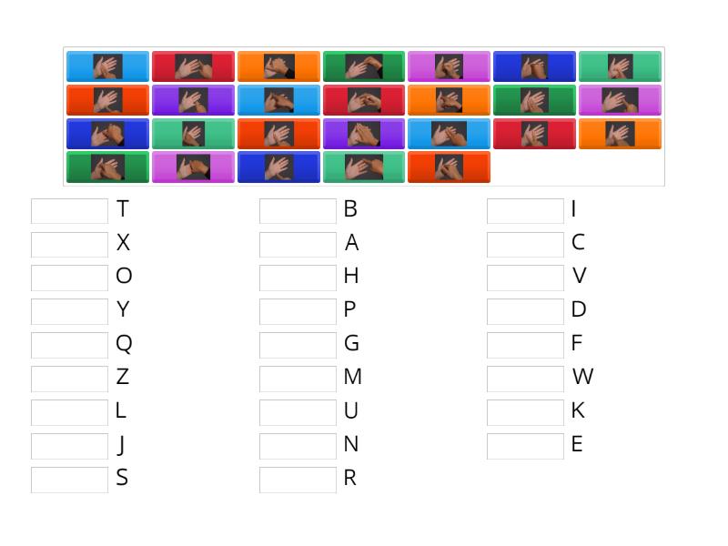 DeafBlind Alphabet - Match up