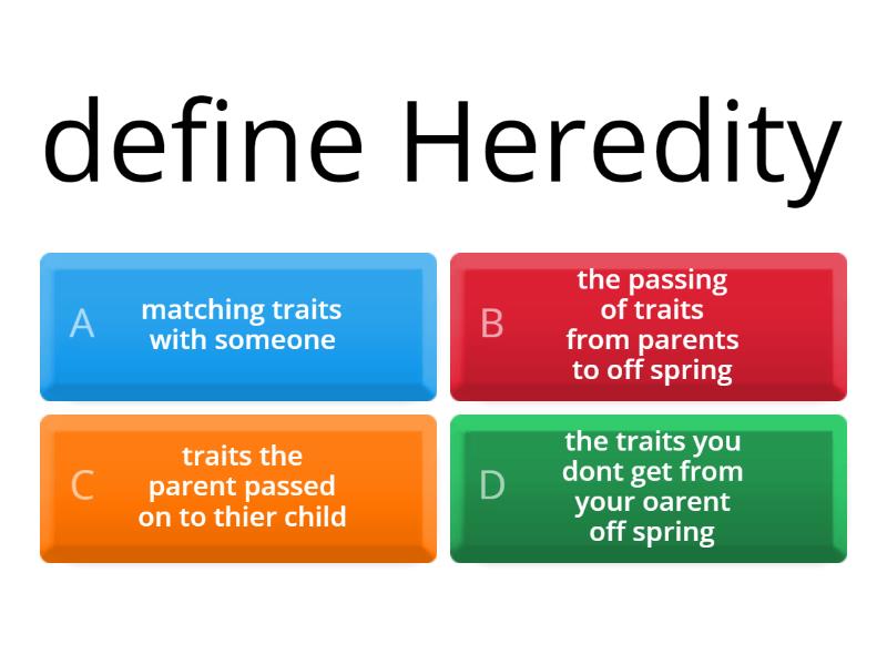heredity & genetics - Quiz