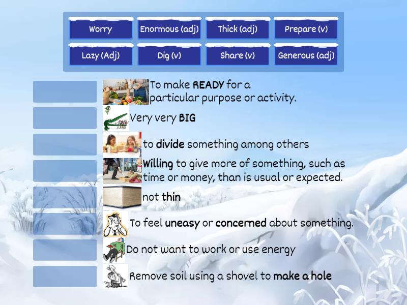 Unit 6.5. Vocabulary - Match up