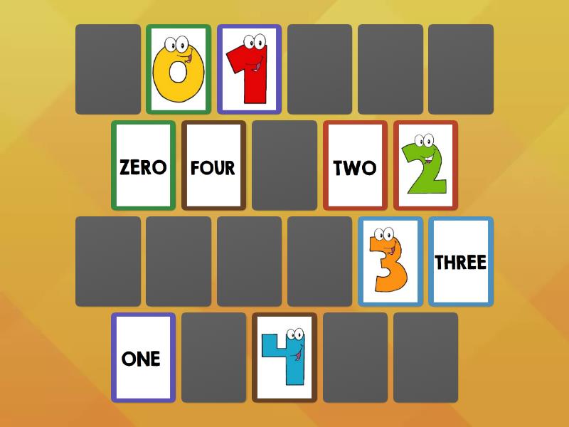 Memory game - Numbers 1 - 10 - Combine os pares
