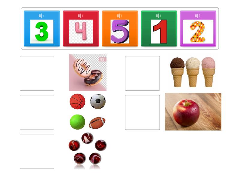 "Contar objetos" - Match up