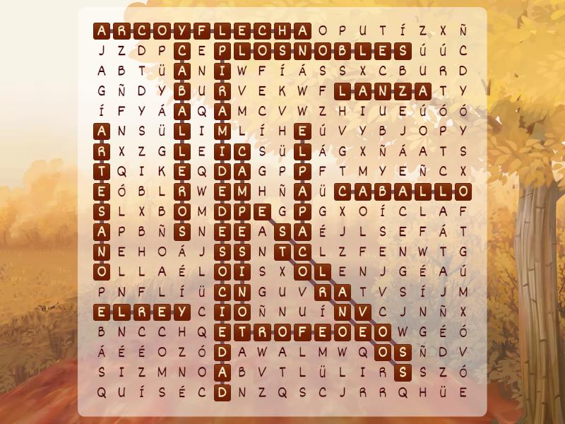 La edad Media - Sopa de letras