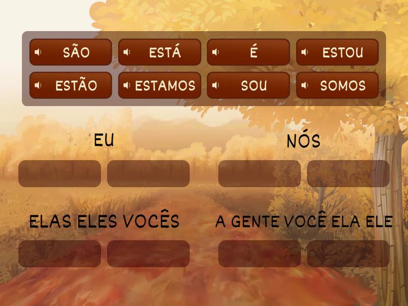 ESTAR e SER + pronome - Group sort