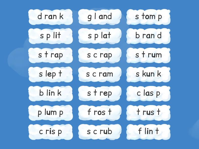A - Consonant blends Apart - Flip tiles