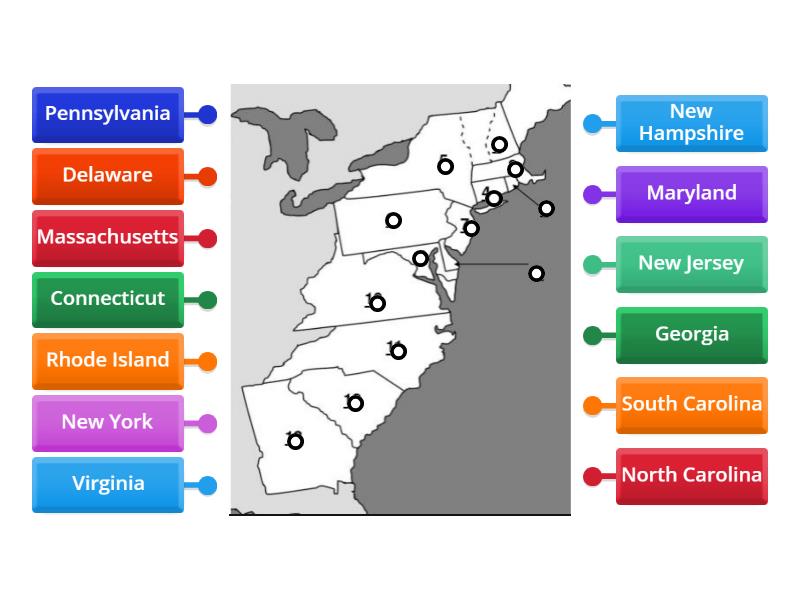 Colony Map - Labelled diagram
