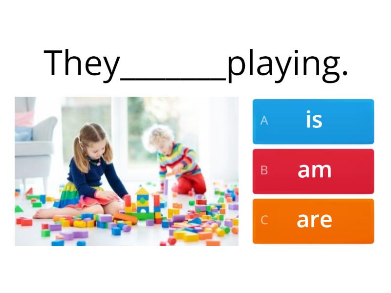Present continuous (is,am,are + Ving) - Quiz