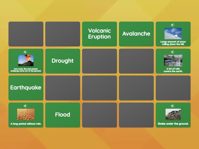 Natural Disasters 3 - Matching pairs