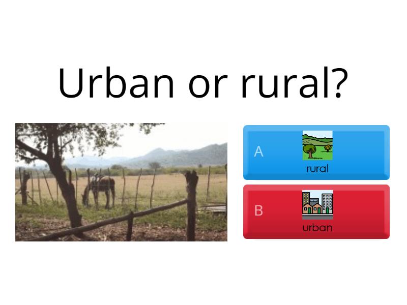 Urban or rural? Sorting with symbols - Quiz