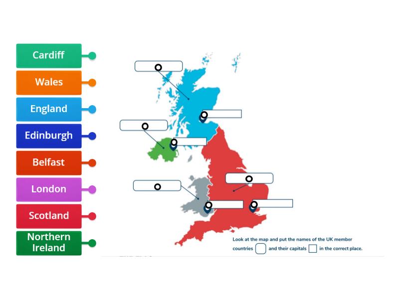 UK member countries - Labelled diagram