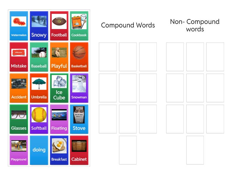Compound words - Group sort