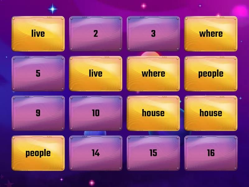 Unit 4 Camera Words Week 3 - Week 4 - Matching pairs