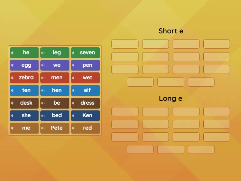 Short and long e - Group sort