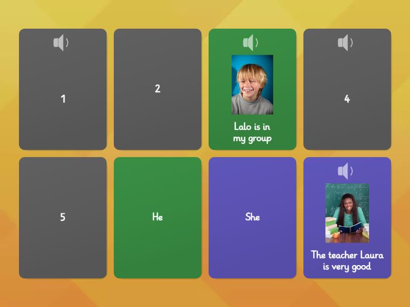 Choose correct pairs - Matching pairs