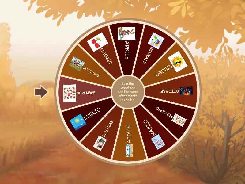 Months wheel - Spin the wheel