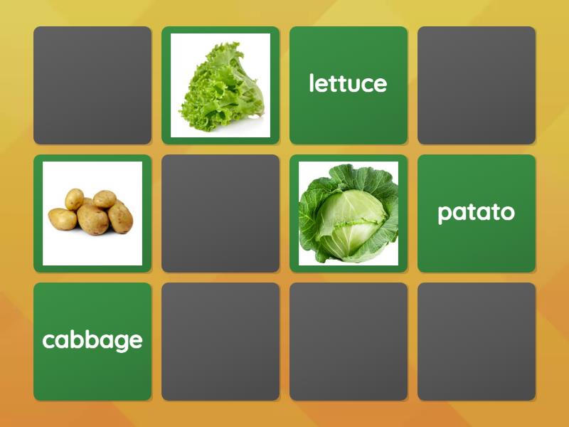 Vegetables - Matching pairs