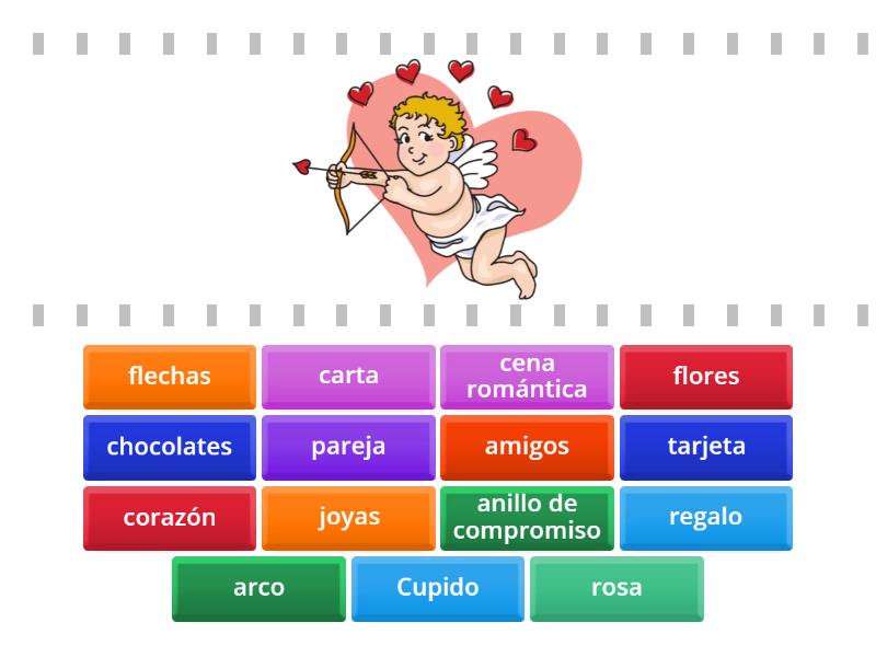 San Valentín - vocabulario - Find the match