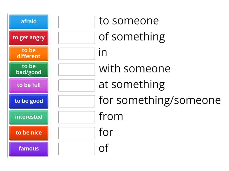 Prepositions Pre-Intermediate - Match up