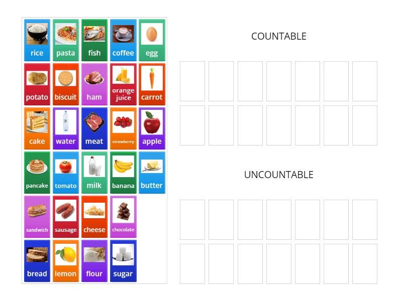 Countable and uncountable - Group sort
