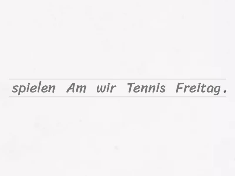 German Inverted Word Order - Reordenar