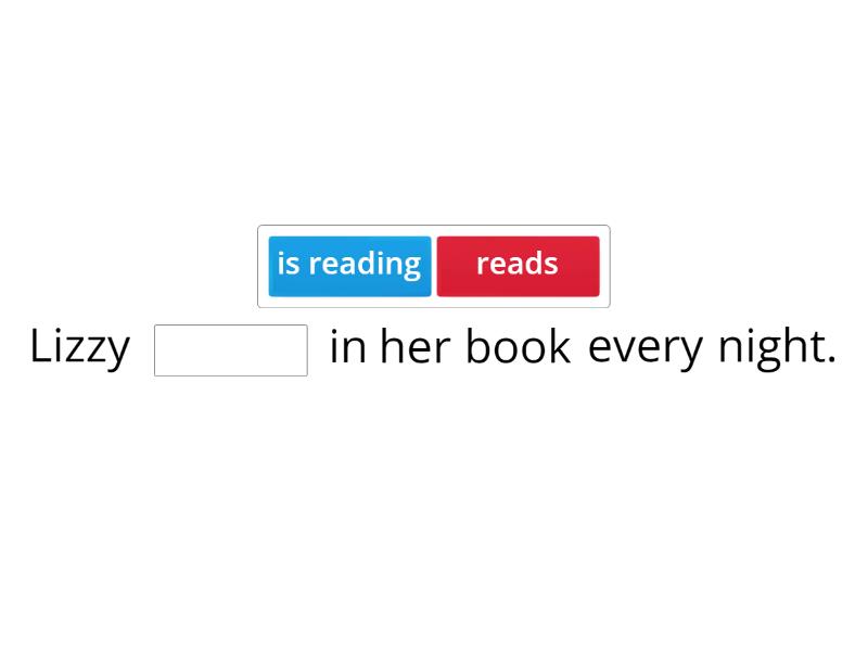 present simple present continuous - Missing word