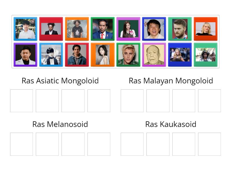 Mengelompokkan Jenis Ras - Ordenar por grupo