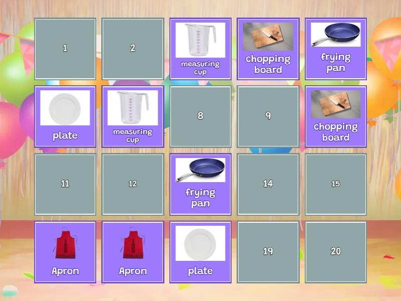 Memory Game - Kitchen utensils - Parejas