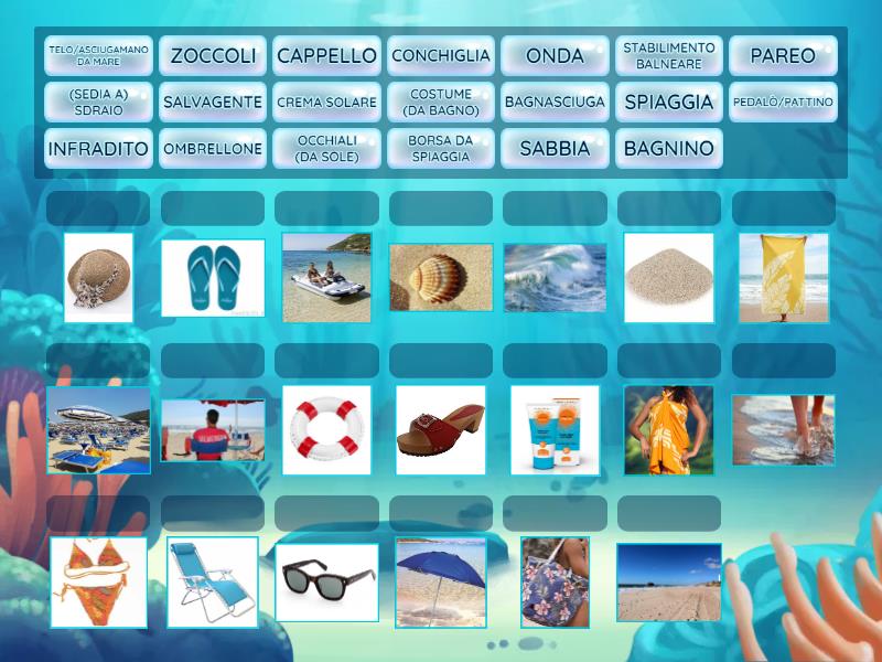 AL MARE. Lessico - Match up