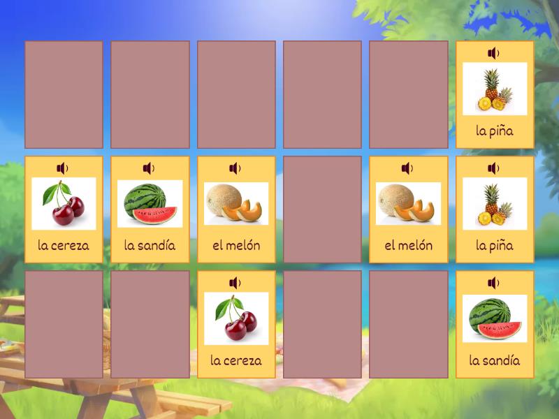Frutas Memory - Matching pairs