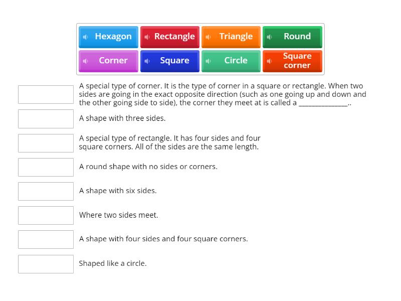 Intro to 2D Shapes - Match up
