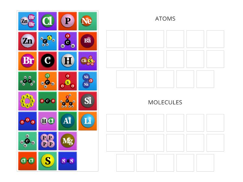 Atoms and Molecules - Group sort