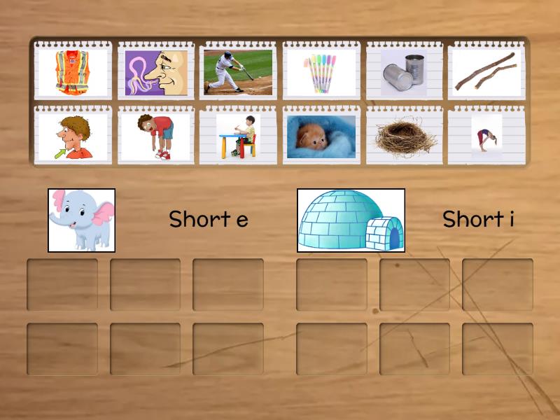 Short e vs. Short i Discrimination (Sorting Task) - Group sort