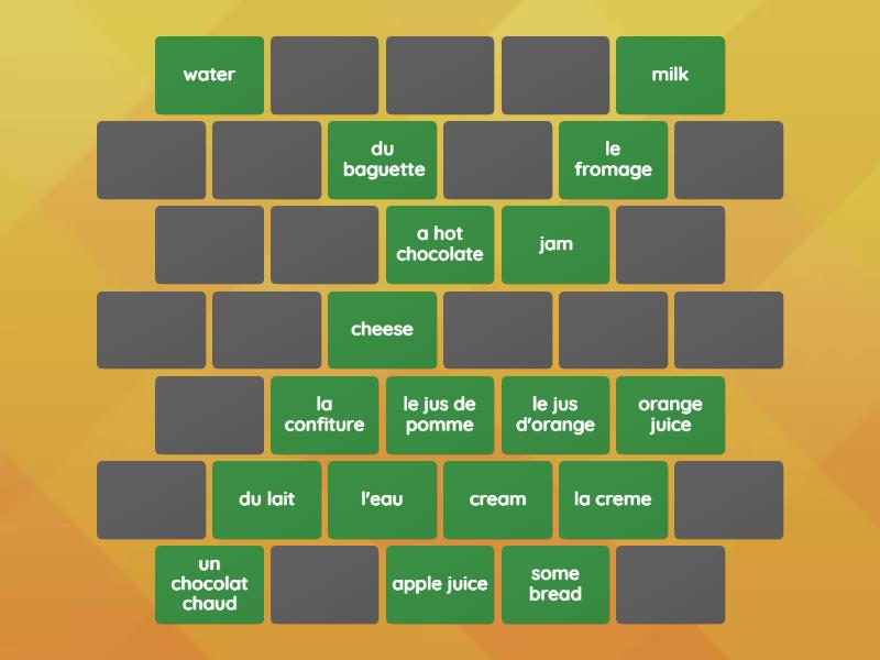 Dans le Cafe (french) - Matching pairs