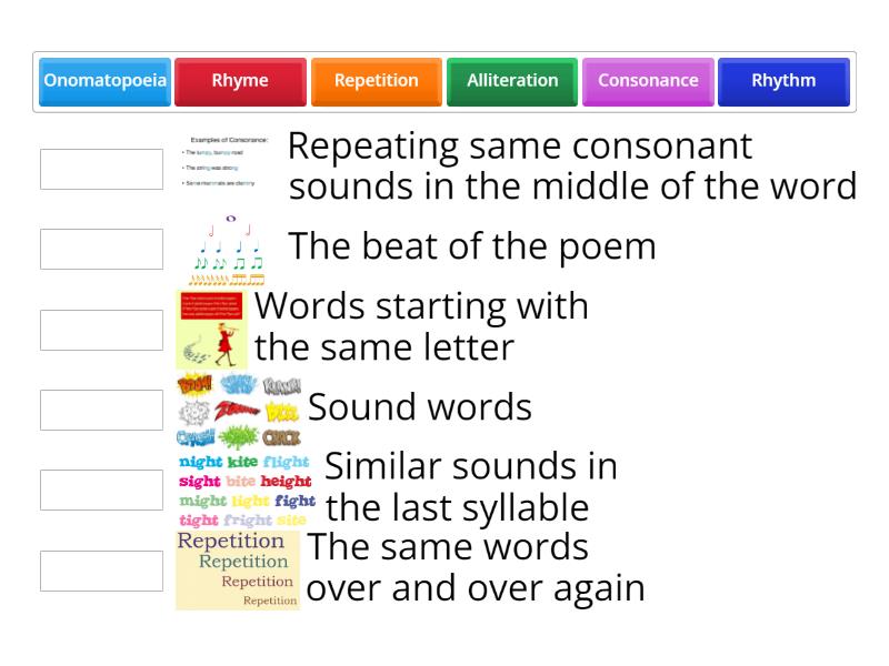 Poetic devices - Match up