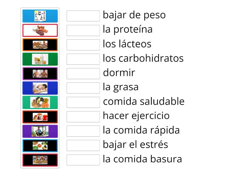 Comida saludable - Match up