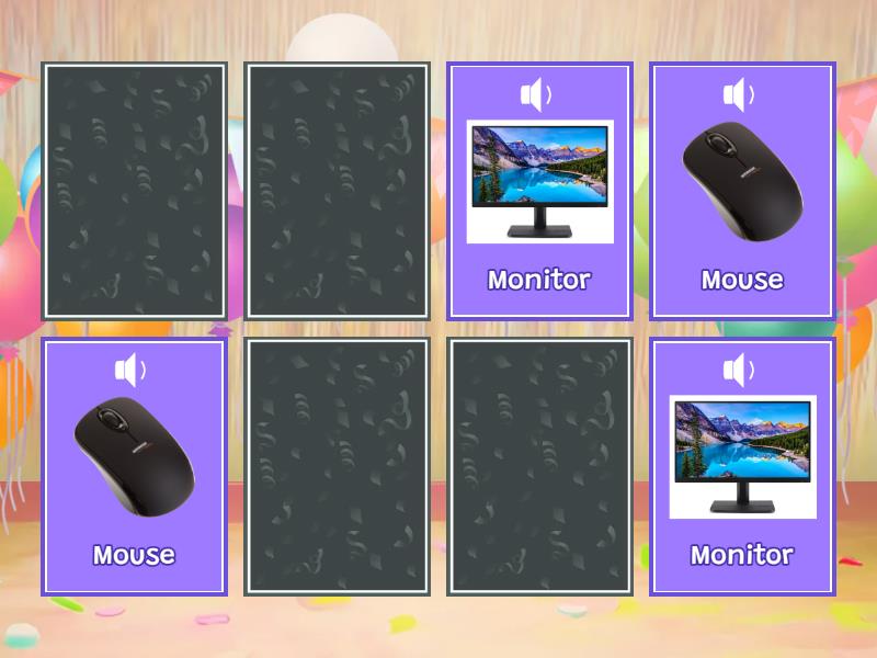 Parts of a Computer - Matching pairs