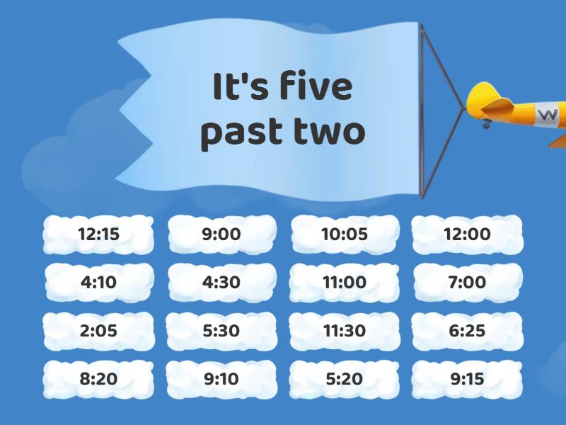 Telling the time - from O'CLOCK to HALF PAST - Find the match