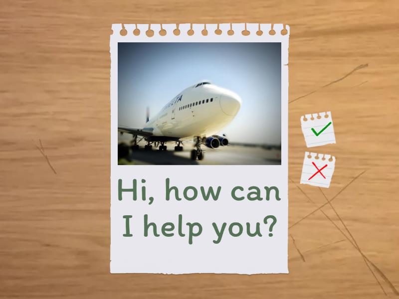 RP- Buying a plane ticket - Flash cards