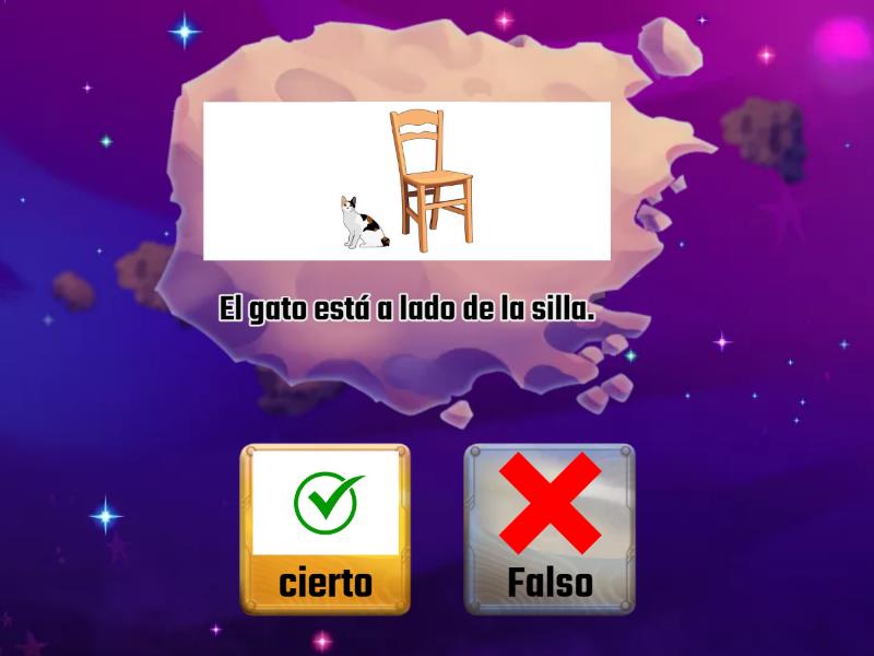 Preposiciones de lugar animales cierto o falso - True or false