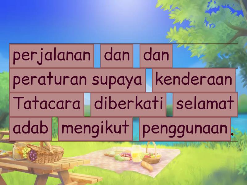 Maksud Adab Menaiki Kenderaan - Unjumble