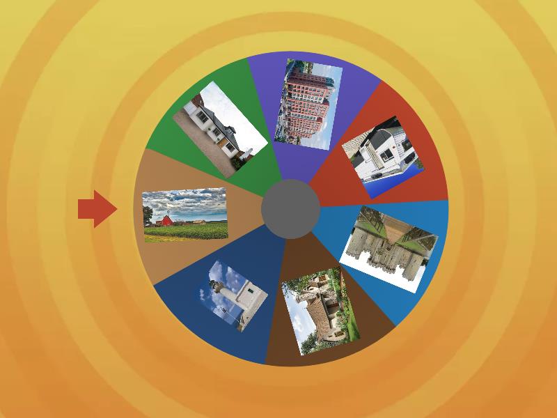 Types of houses - Senior Infants - Spin the wheel