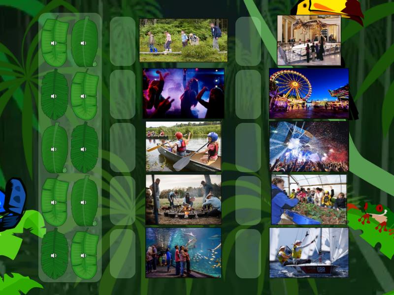 Trip activities. Prepare 6. Unit 19 - Une las parejas