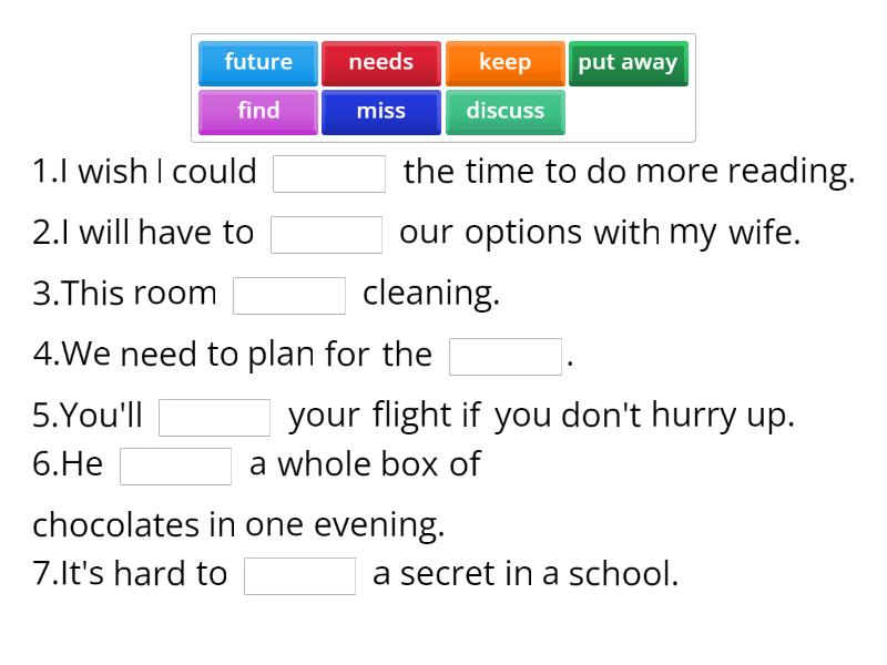 repeating - Complete the sentence